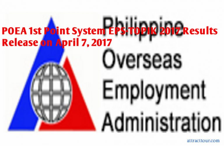 CONGRATULATIONS! POEA 1st Point System EPS-TOPIK 2017 Results Release ...