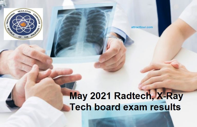 May 2021 Radtech, X-Ray Tech board exam results Announced - AttractTour