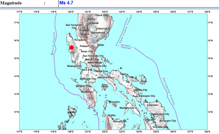 Magnitude 4.7 Earthquake Hits Masinloc in Zambales, March 16, 2023 ...